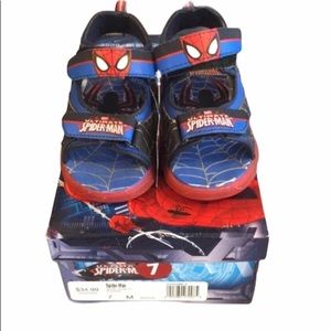 Spiderman | Shoes | Spiderman Lightup Velcro Sandals Blue Red 7 | Poshmark